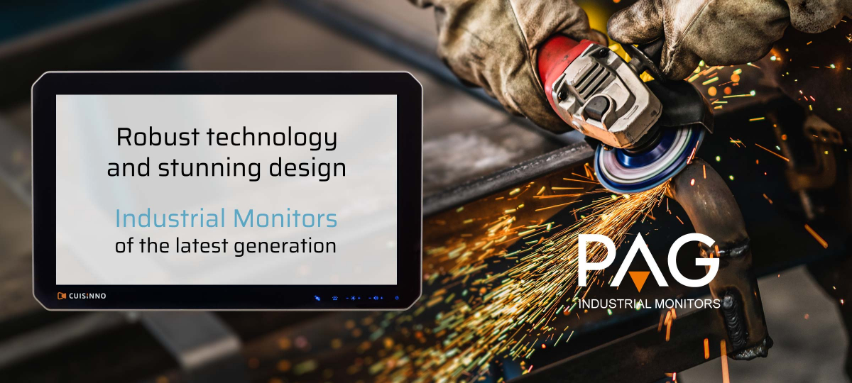 PAG Industrial Monitors with durable industry components, easy to clean